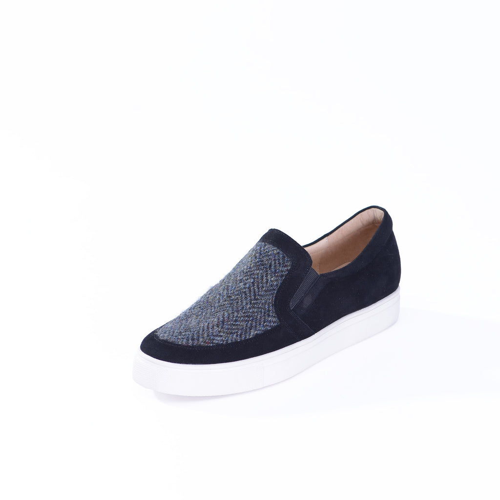 Genuine Suede & Authentic Harris Tweed Trainers